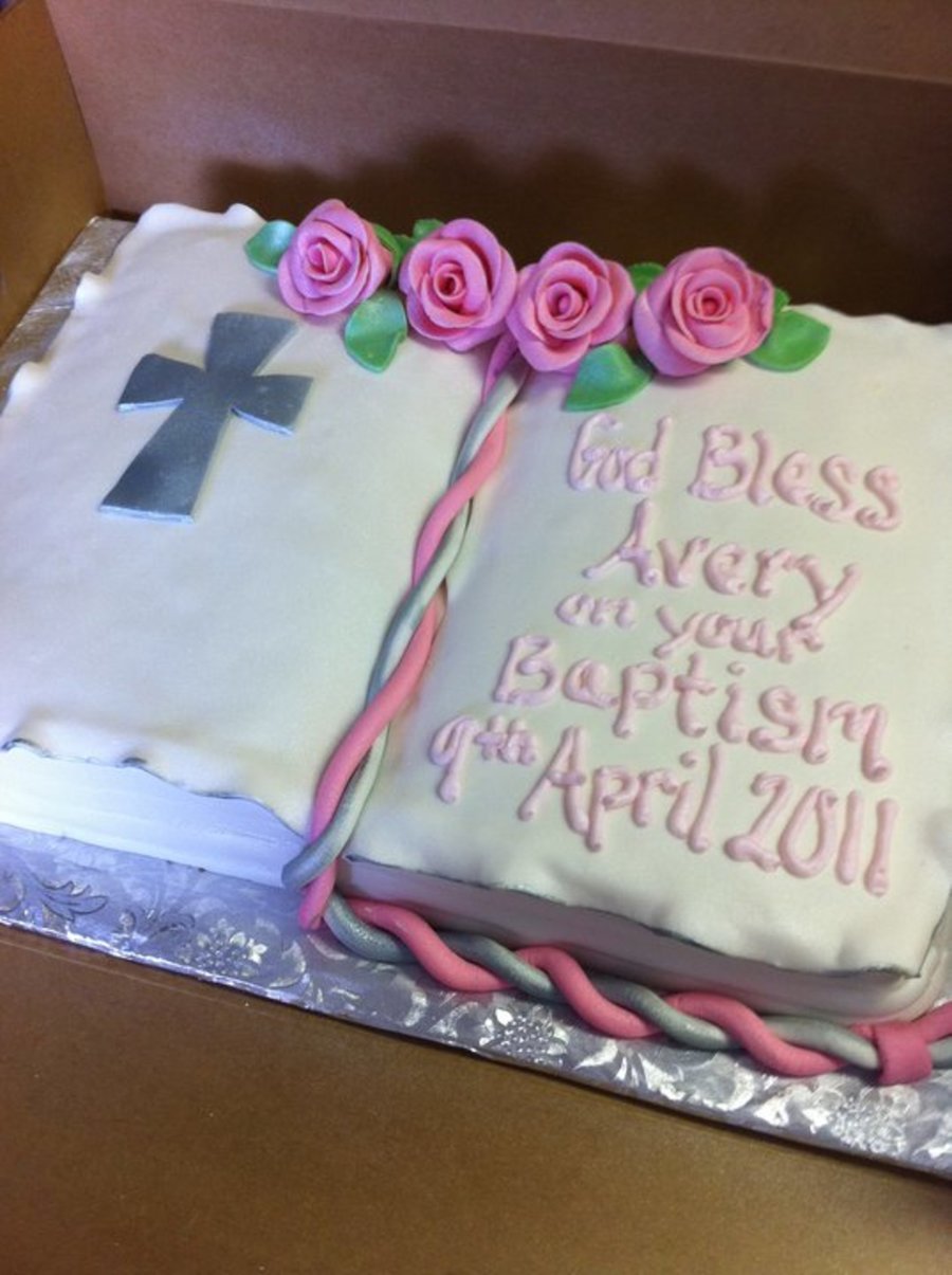 Baptism Bible Cake - CakeCentral.com