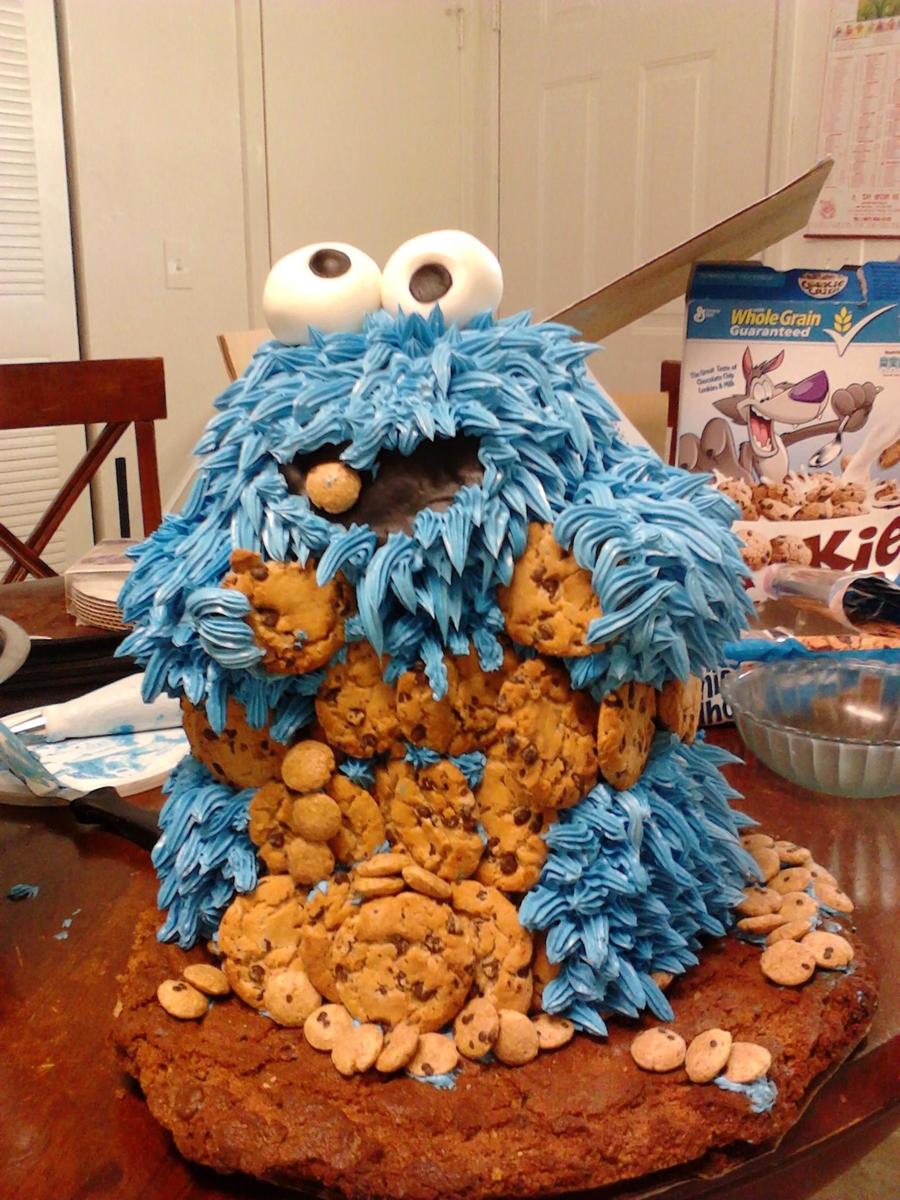 Cookie Monster Cake - CakeCentral.com