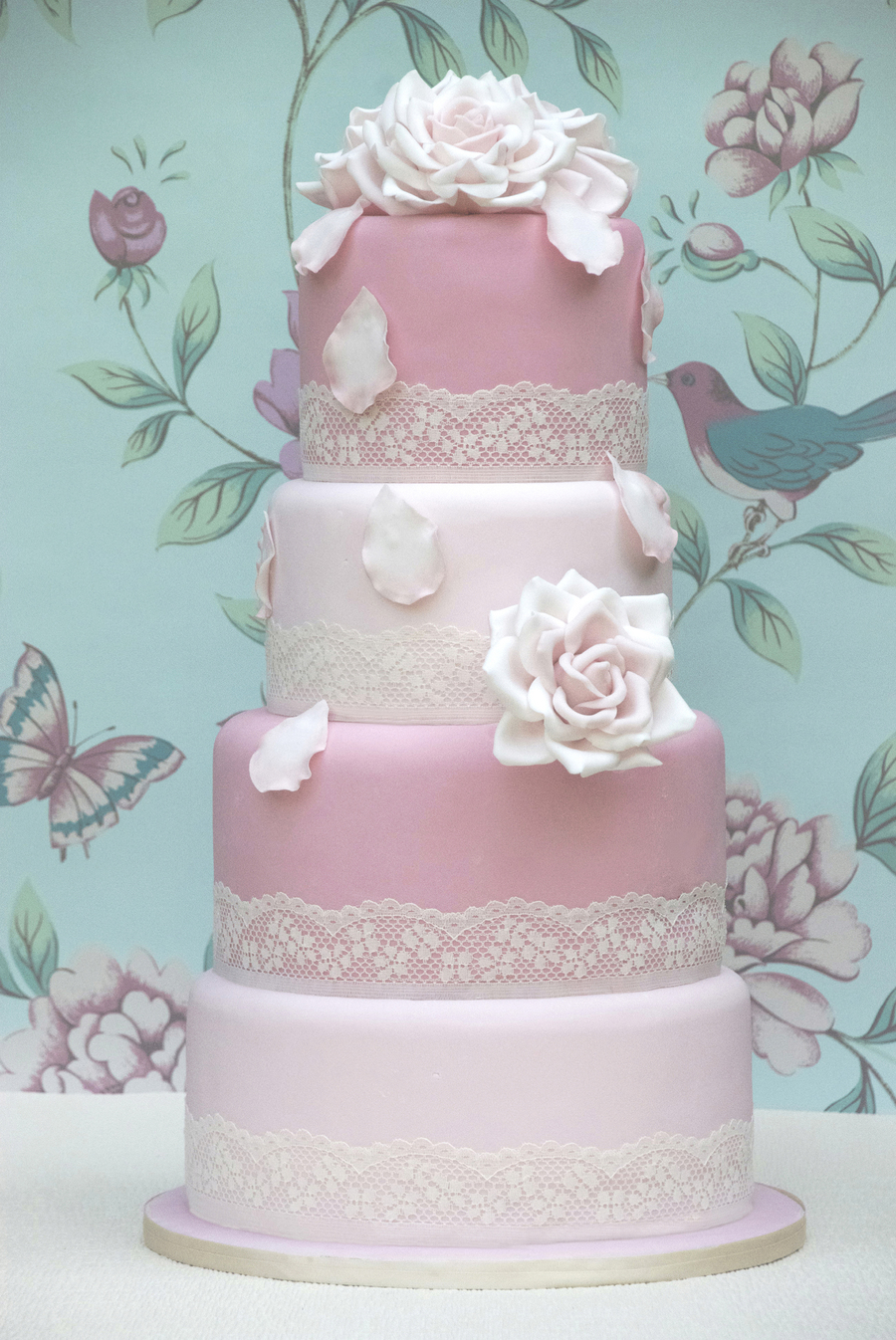 Pastel Pink Wedding Cake - CakeCentral.com