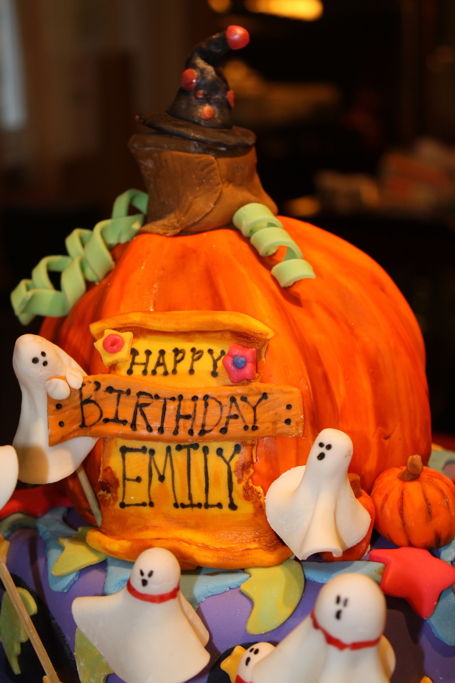 Halloween Cosmic Bowling Birthday Cake - CakeCentral.com