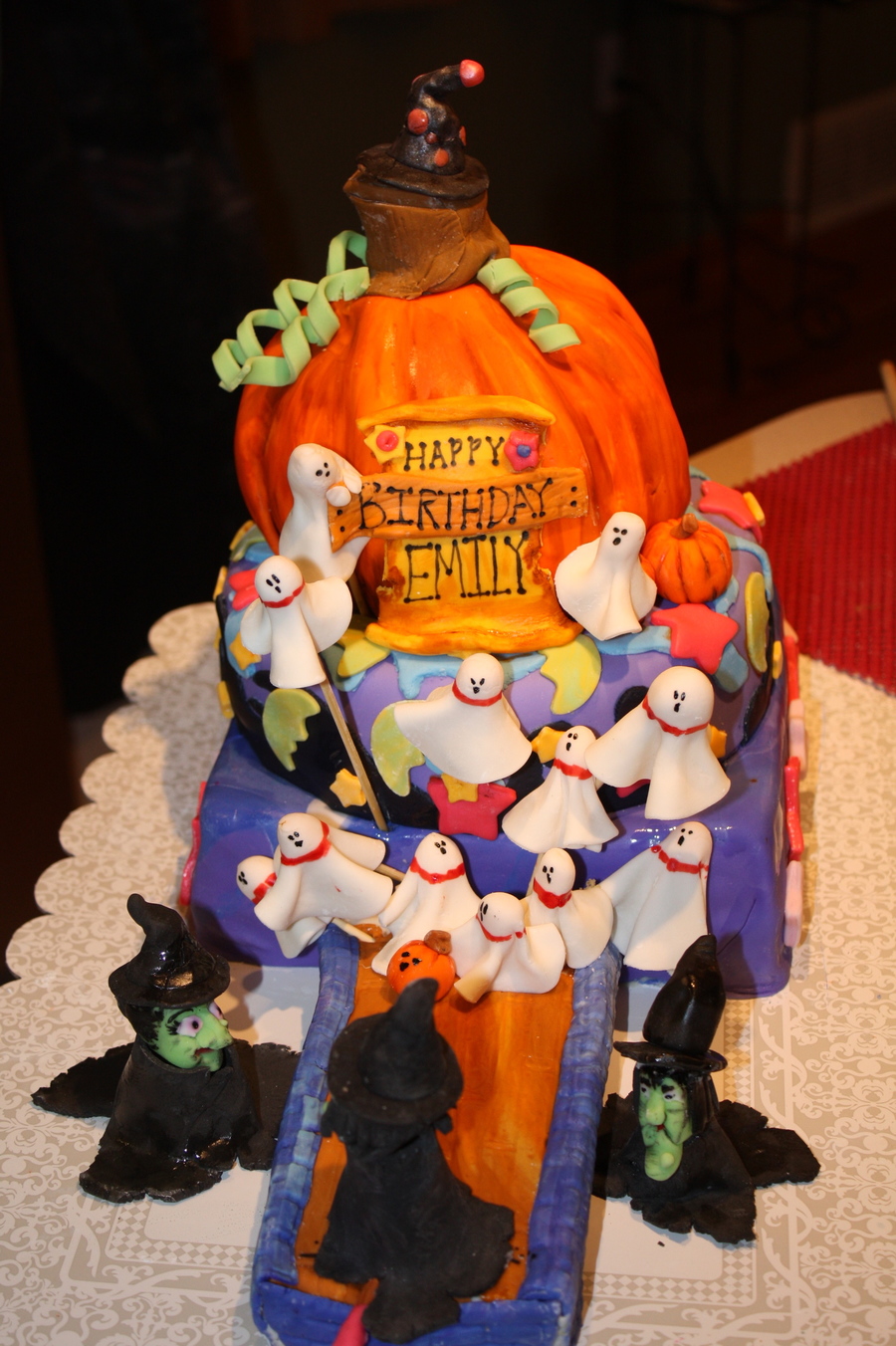 Halloween Cosmic Bowling Birthday Cake - CakeCentral.com