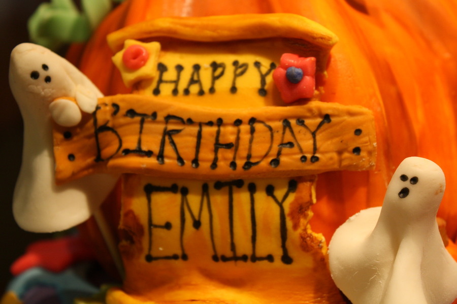 Halloween Cosmic Bowling Birthday Cake - CakeCentral.com