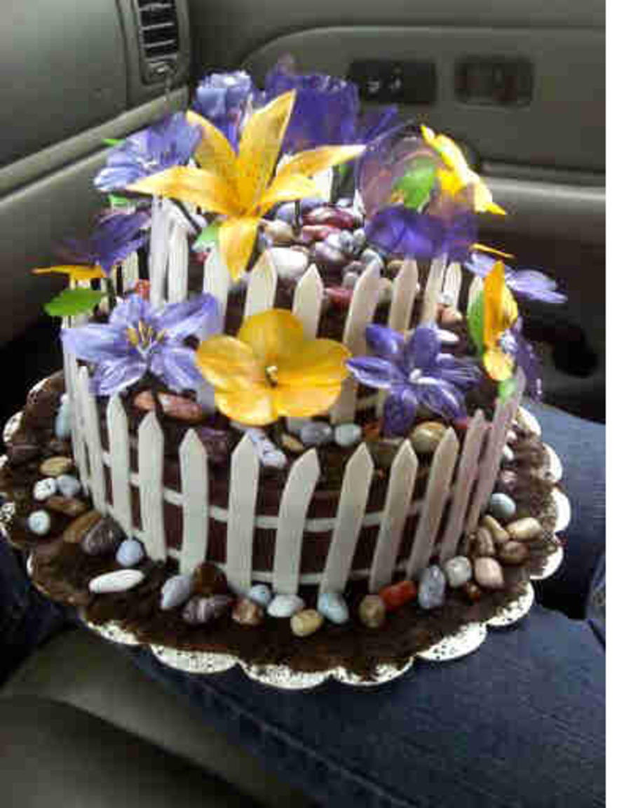 Flower Garden Birthday Cake - CakeCentral.com