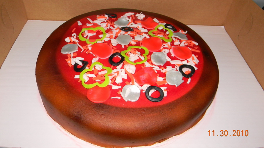 Chuckie Cheese Pizza Themed Cake - CakeCentral.com