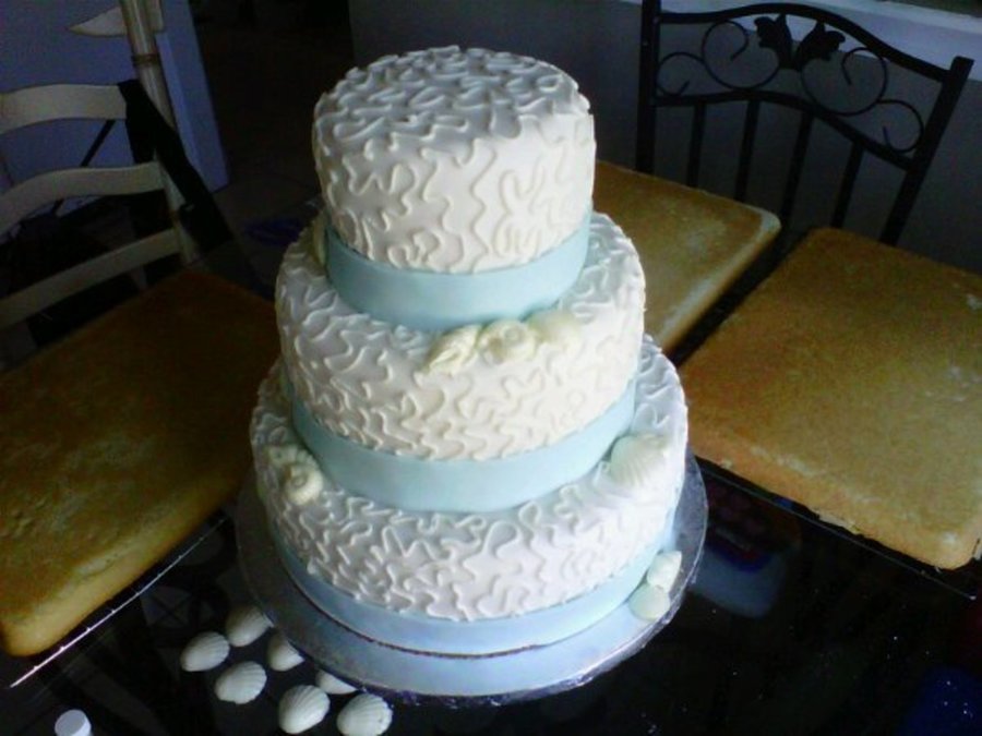 Cornelli Lace Wedding Cake. - CakeCentral.com