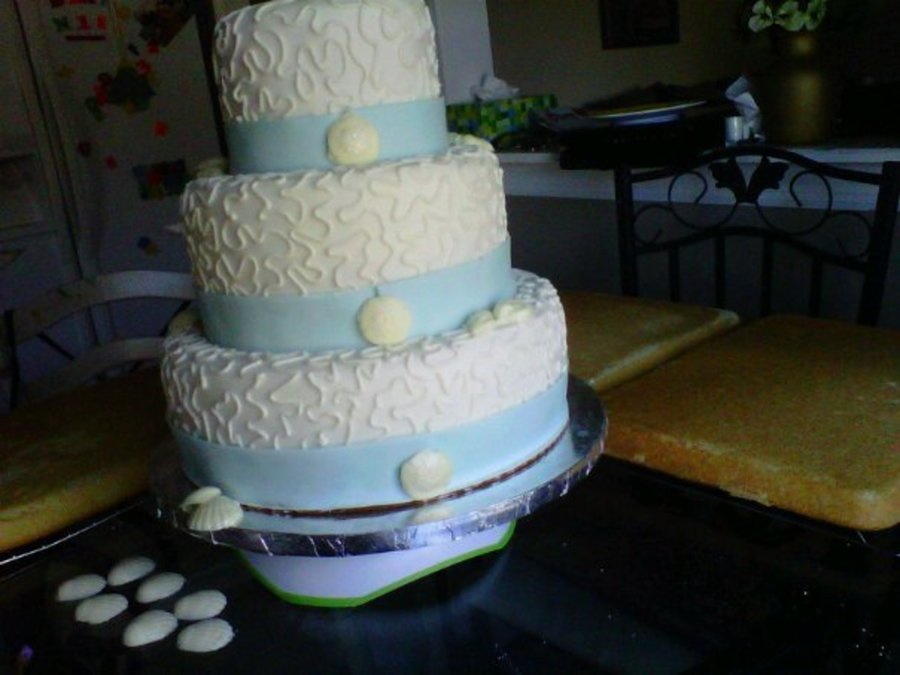 Cornelli Lace Wedding Cake. - CakeCentral.com