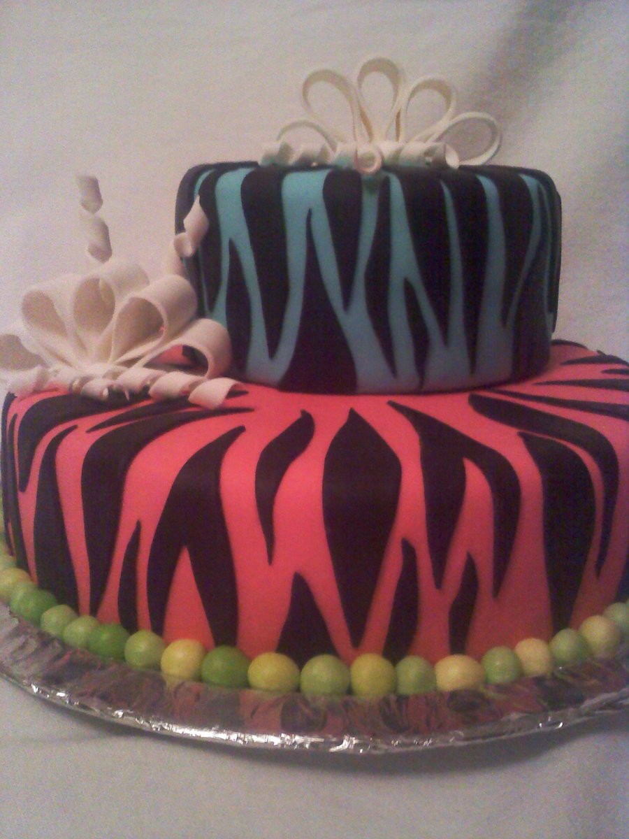 Multi Colored Zebra - CakeCentral.com