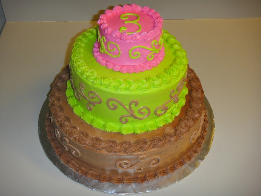 Three Tier Birthday Cake - CakeCentral.com