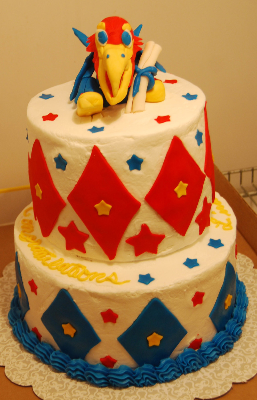 Jayhawk Graduation Cake - CakeCentral.com