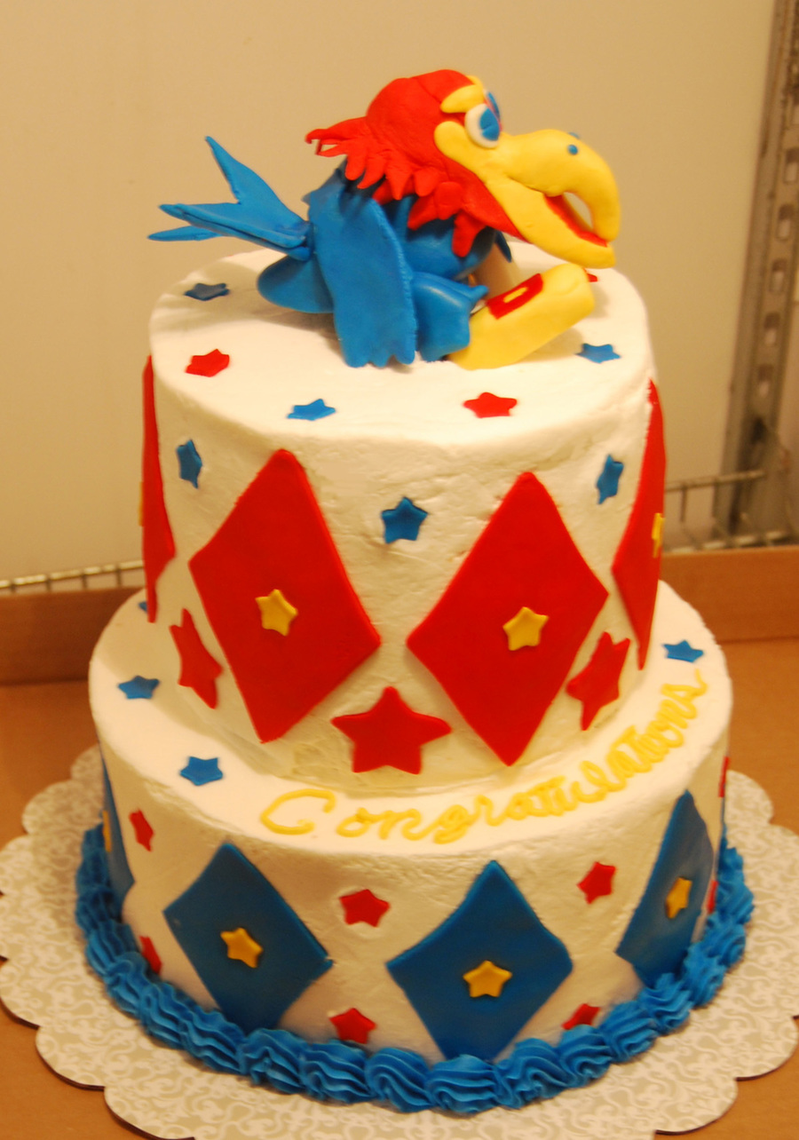 Jayhawk Graduation Cake - CakeCentral.com