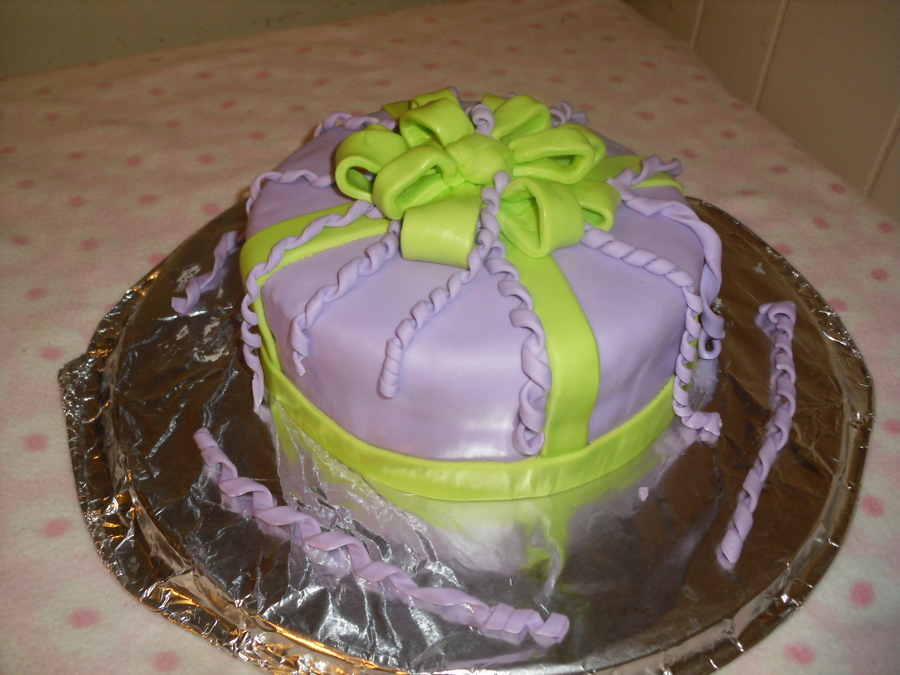 Birthday Cake With Ribbon - CakeCentral.com