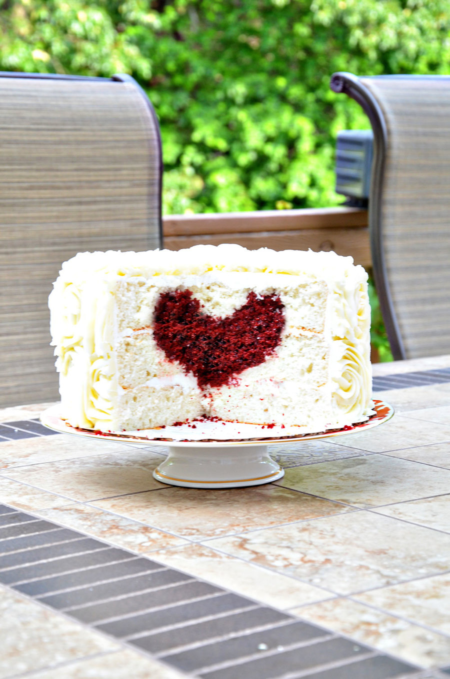 Rose Cake With Heart Inside! - CakeCentral.com