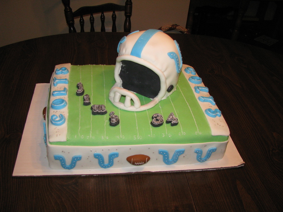 Colts Football Cake - CakeCentral.com