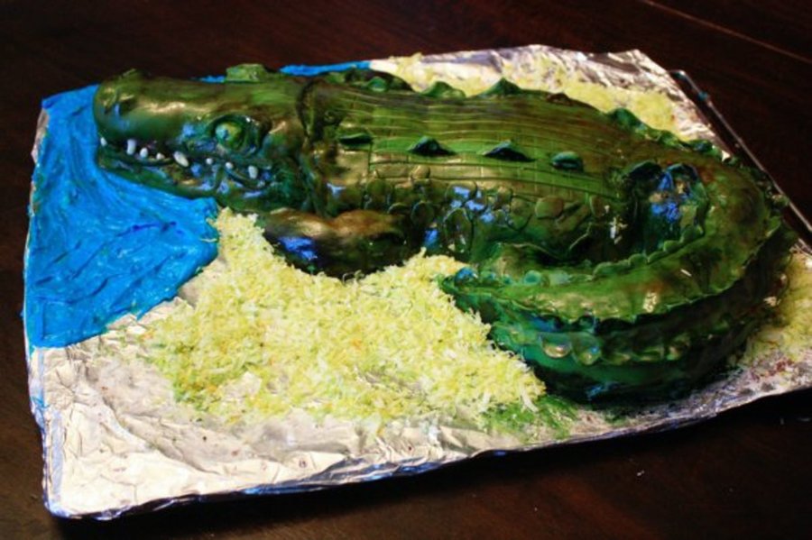Crocodile Birthday Cake - CakeCentral.com