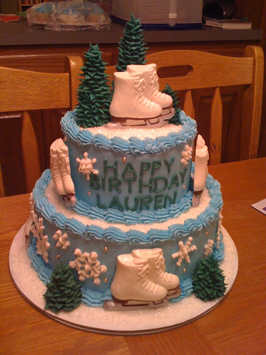 Ice Skating Birthday Cake - CakeCentral.com