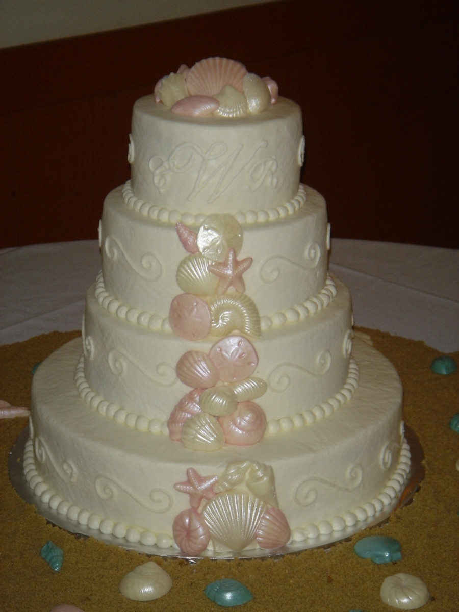Seashell Wedding Cake - CakeCentral.com