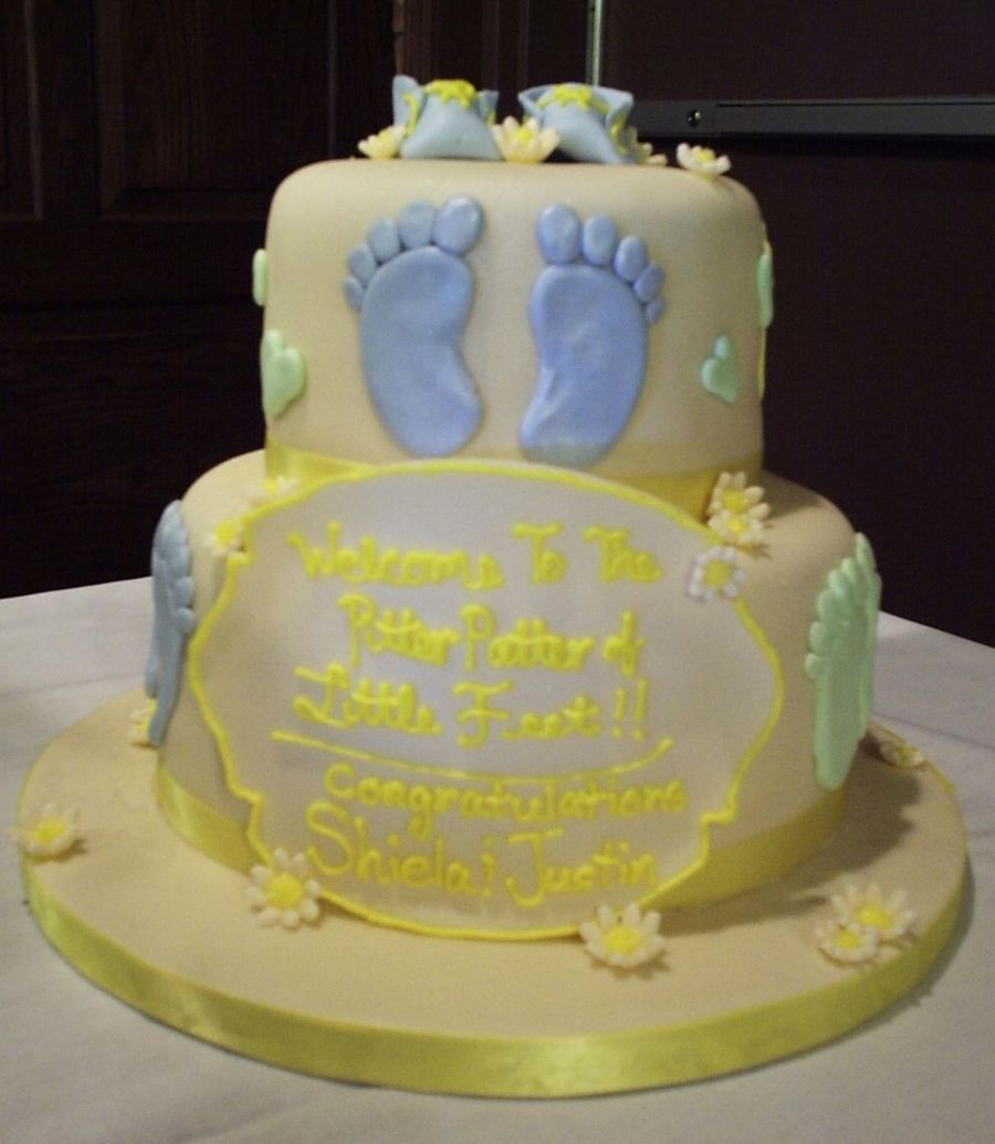 Baby Feet Shower Cake - CakeCentral.com