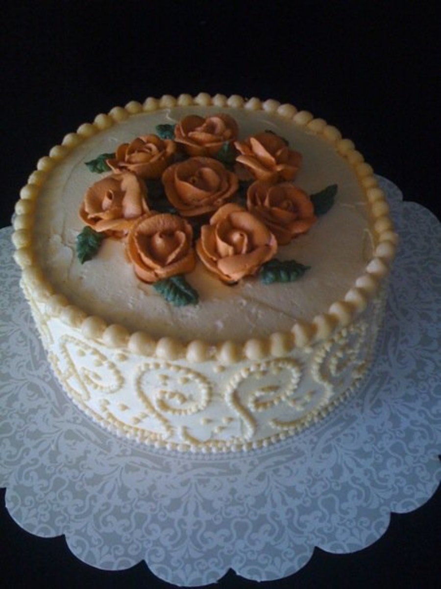 Victorian Style Buttercream Birthday Cake - CakeCentral.com