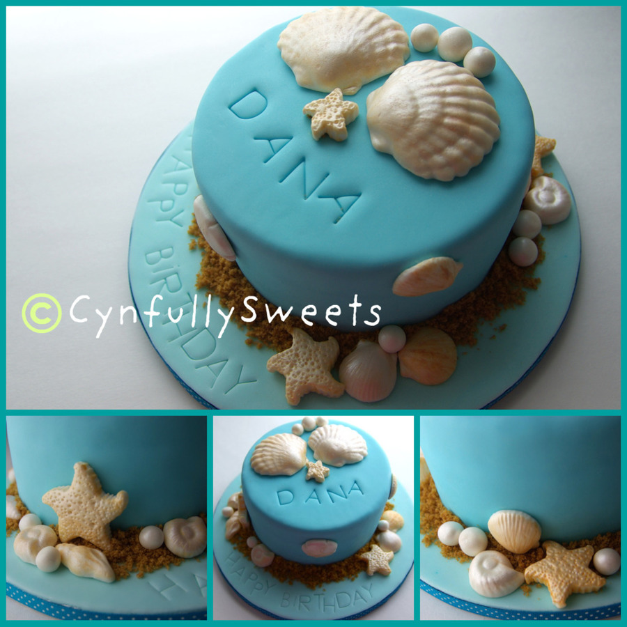 Sea Shells Birthday Cake - CakeCentral.com