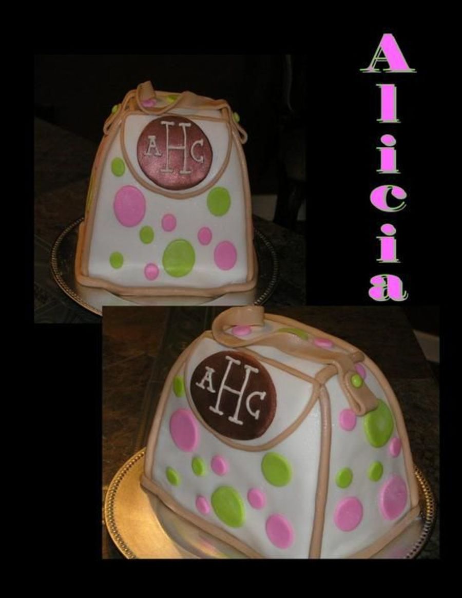 Monogram Purse Cake - CakeCentral.com