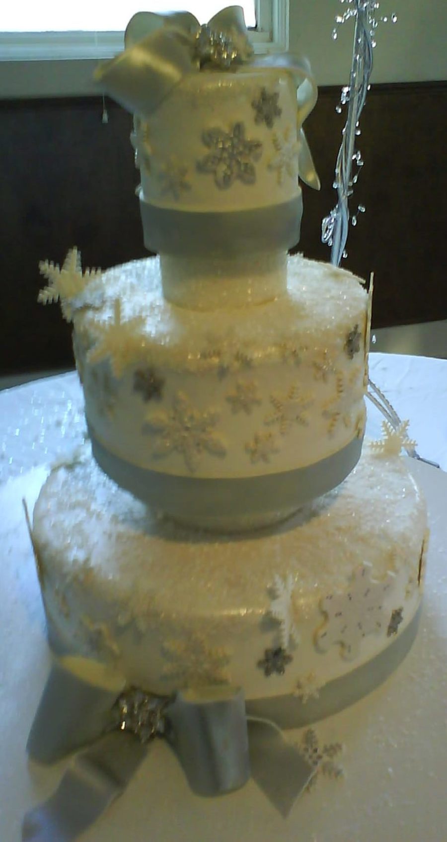 Snowflake Wedding Cake - CakeCentral.com