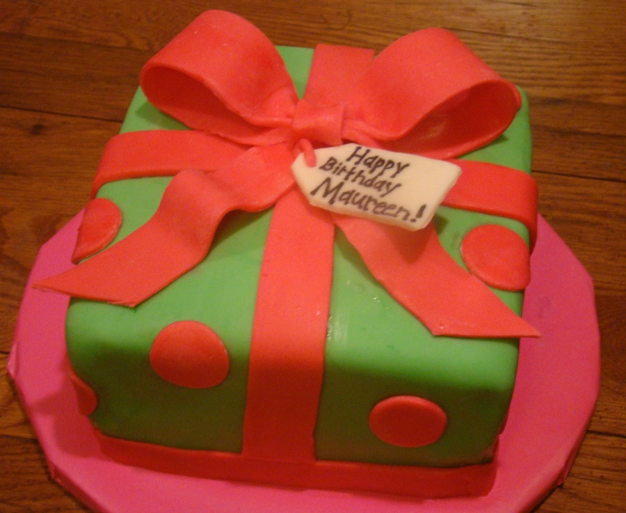 Birthday Present Cake - CakeCentral.com