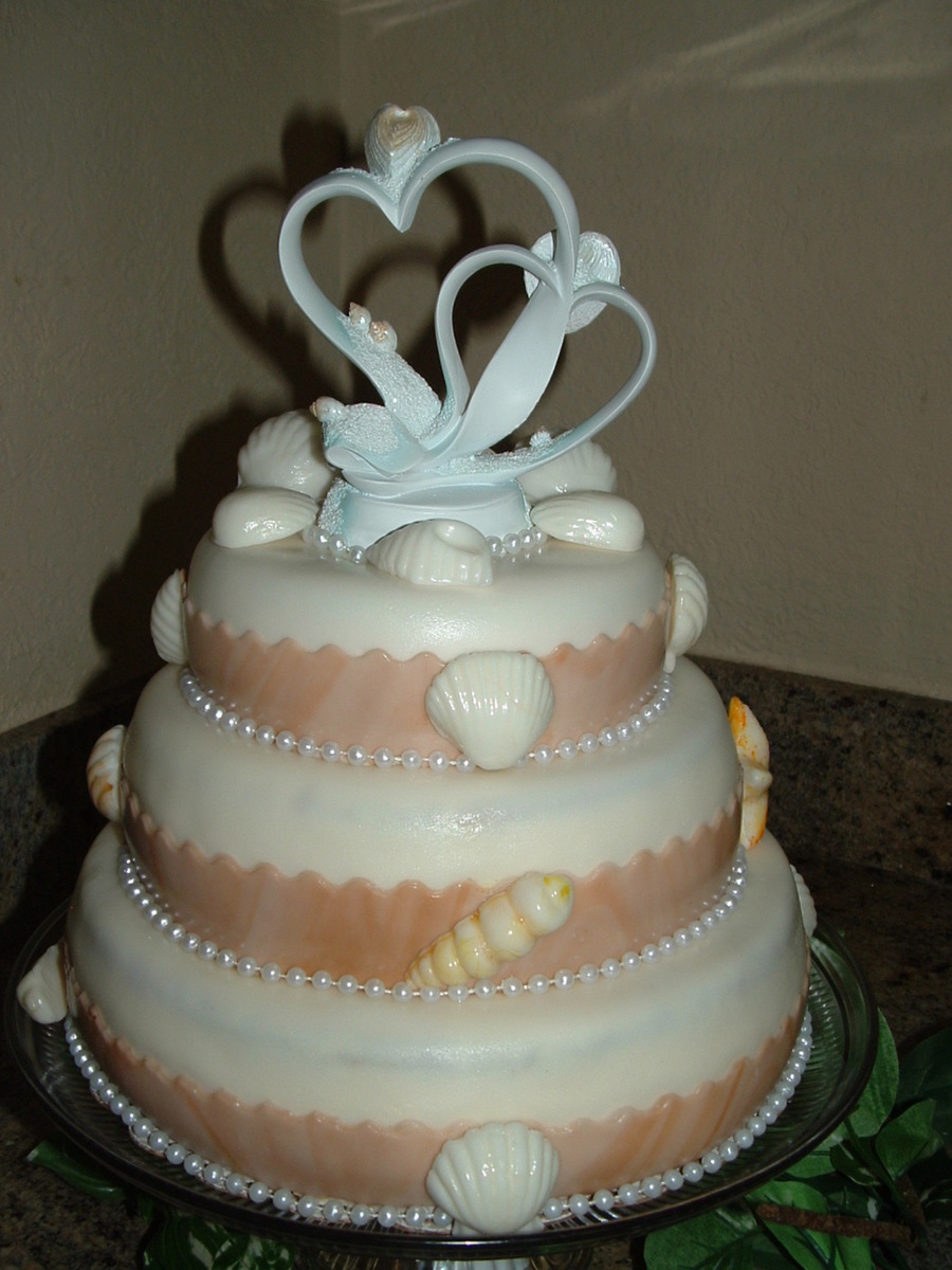Sea Shell Beach Wedding - CakeCentral.com
