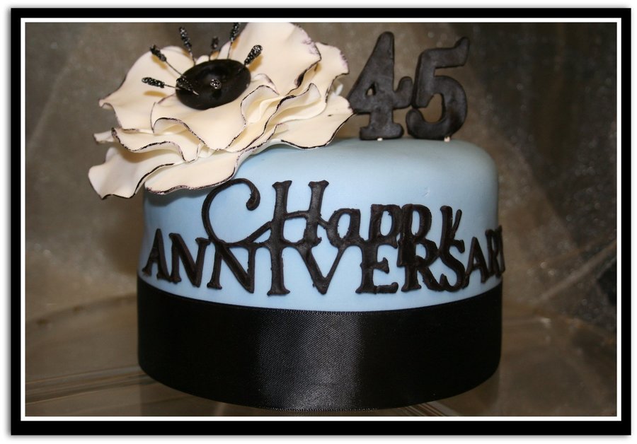 45Th Anniversary Cake - CakeCentral.com