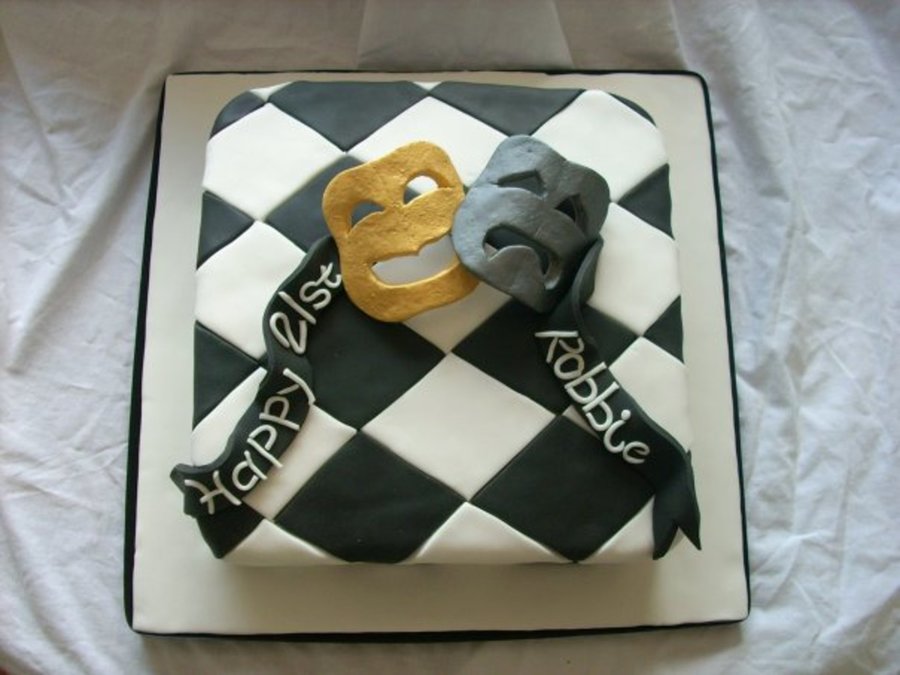 Comedy Tragedy Cake - CakeCentral.com