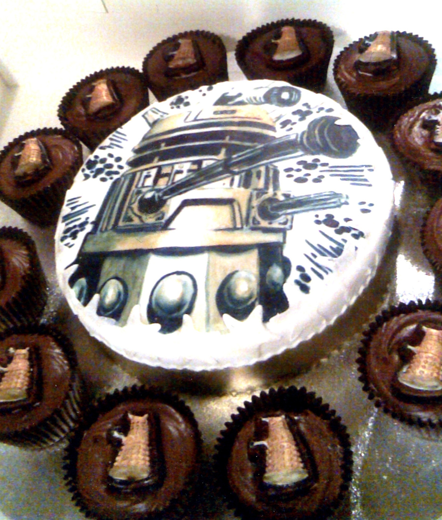 Hand-Painted Dalek Cake - CakeCentral.com