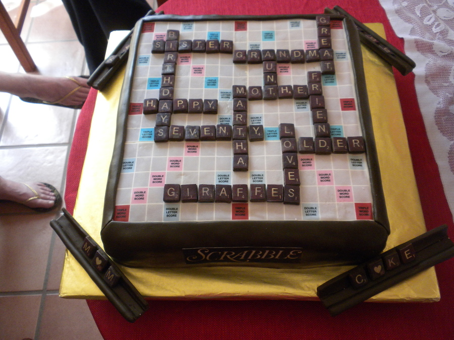 Scrabble Deluxe Game Board Cake - CakeCentral.com