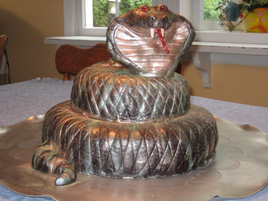 Awesome Cobra Cake - CakeCentral.com