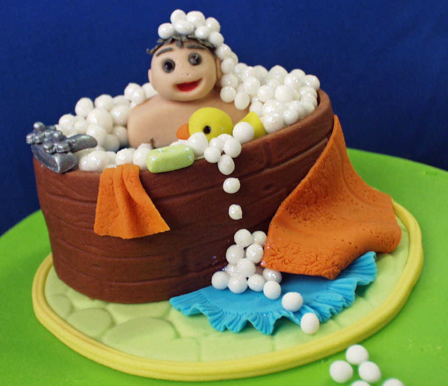 Bubble Bath Boy And His Yellow Ducks - CakeCentral.com