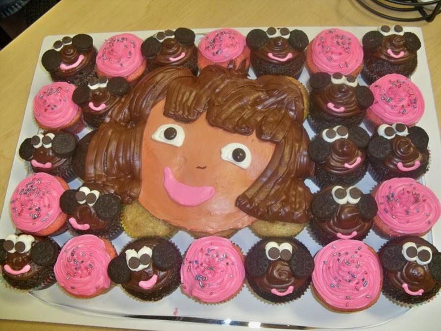 Dora Cup Cake Cake - CakeCentral.com