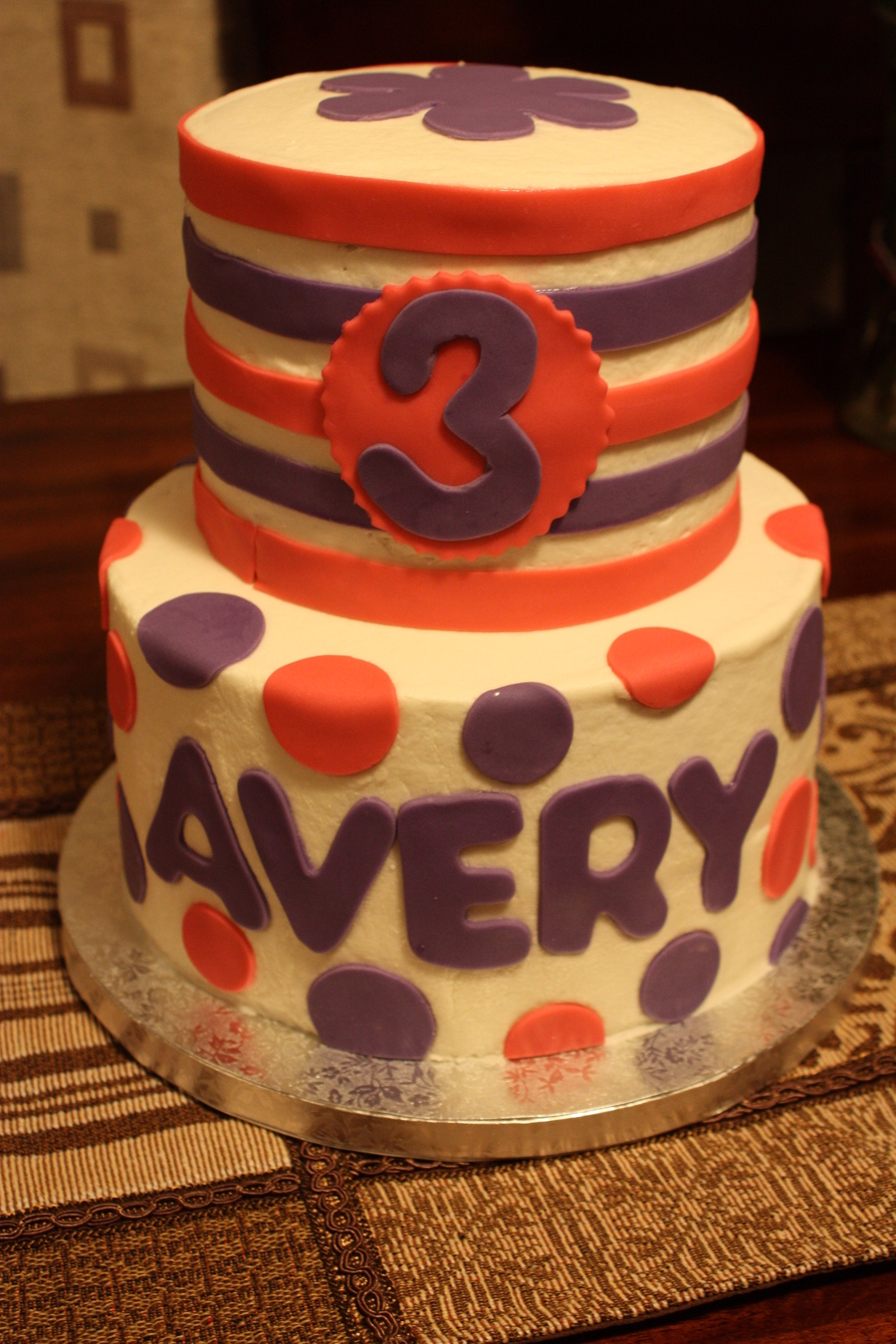 Pink And Purple Birthday Cake - CakeCentral.com