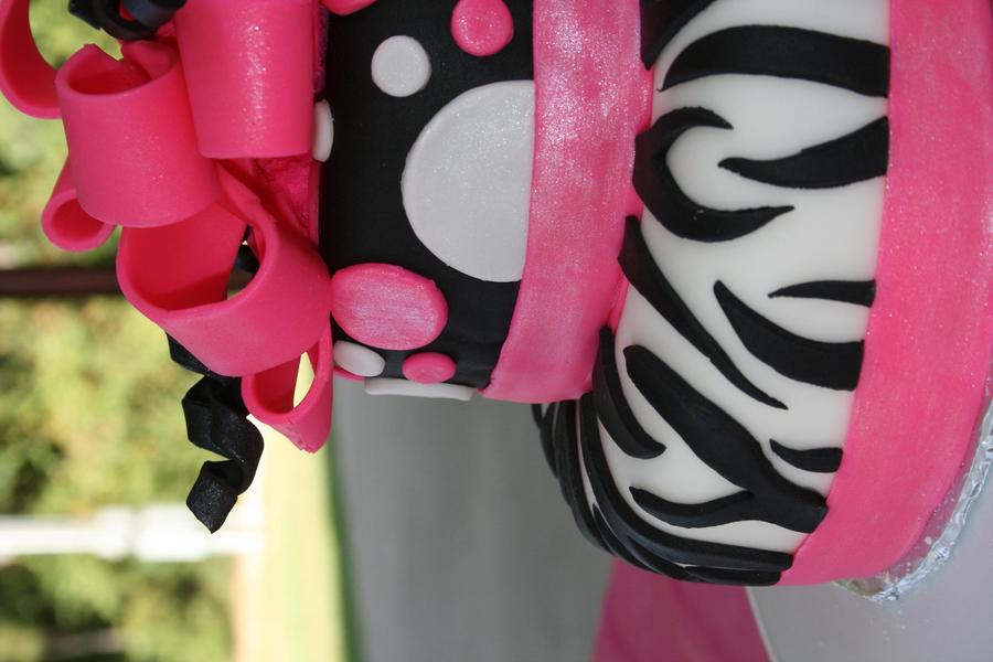 Zebra, Hot Pink, Polka Dot - CakeCentral.com
