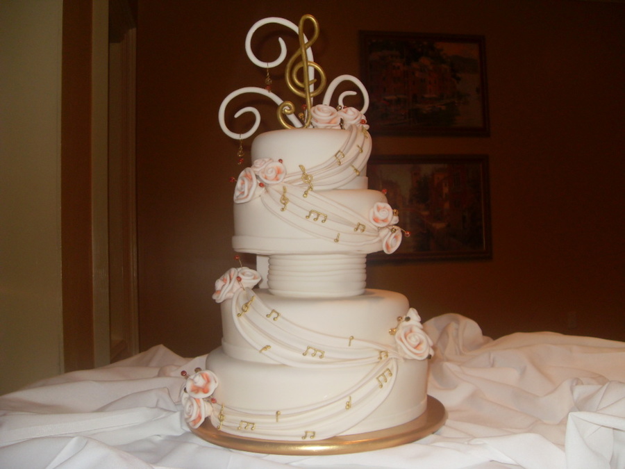 Music Wedding Cake - CakeCentral.com