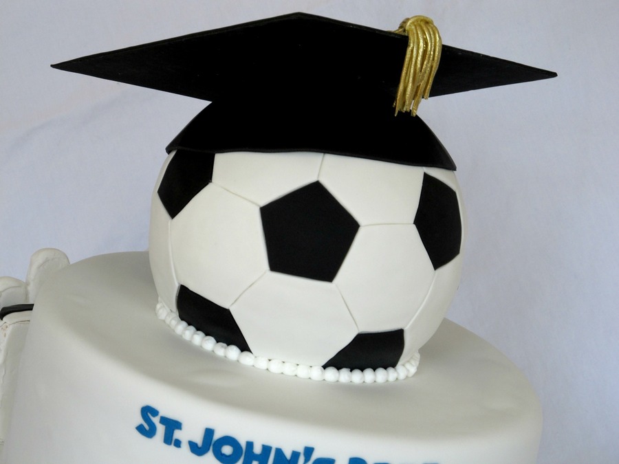 Soccer Graduation Cake - CakeCentral.com