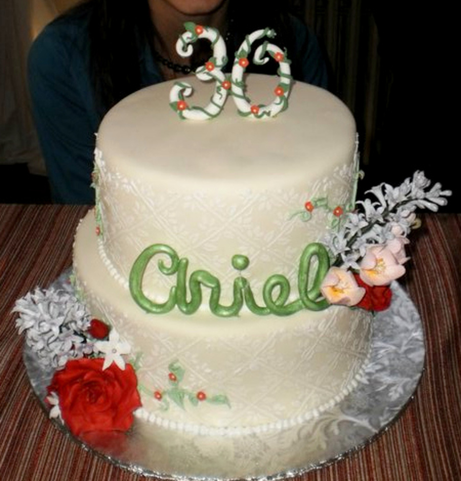 Floral 30Th Birthday Cake - CakeCentral.com