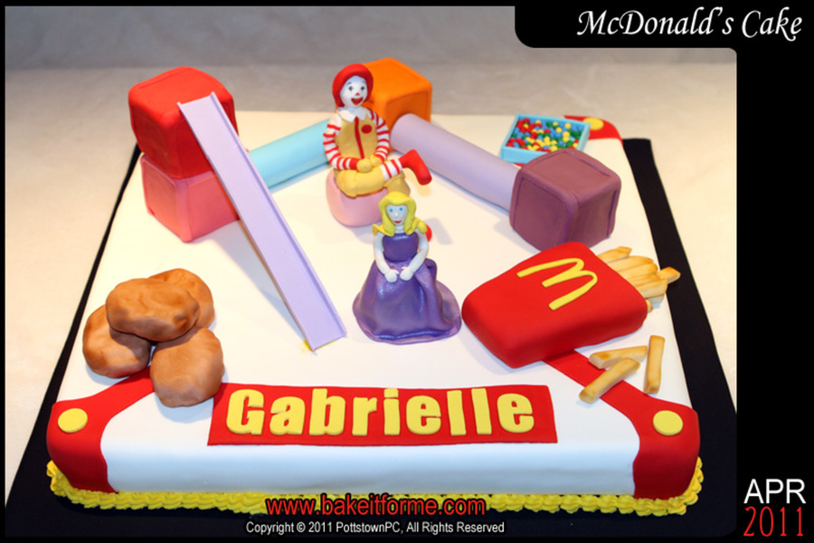 Mcdonald's Fondant Birthday Cake - CakeCentral.com