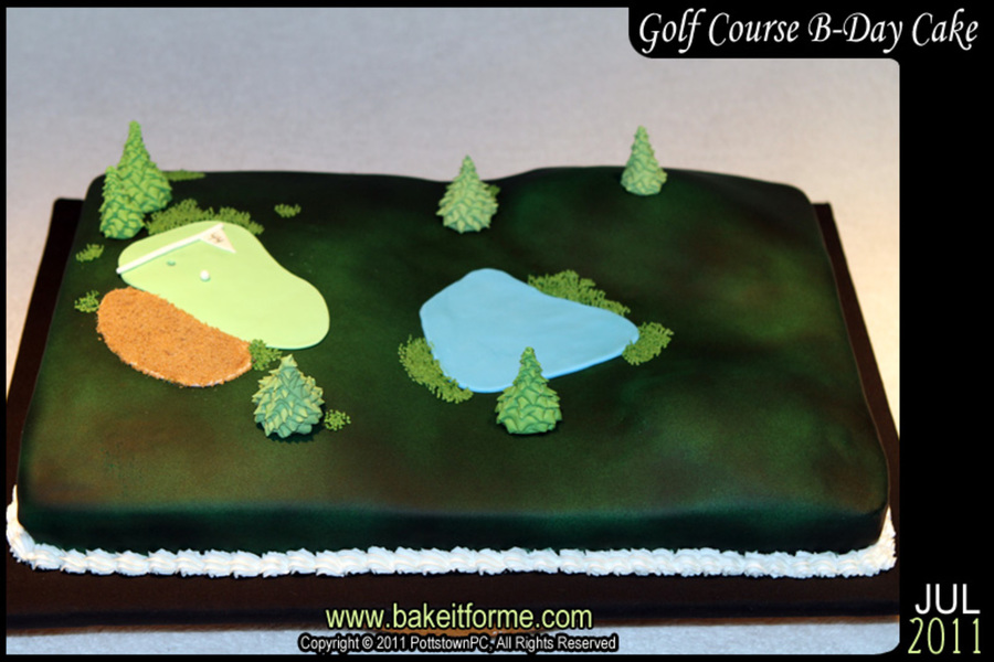 Golf Course Birthday Cake - CakeCentral.com