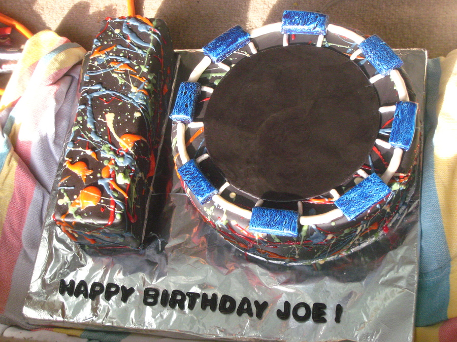 Number 10 Paint Splatter Trampoline - CakeCentral.com