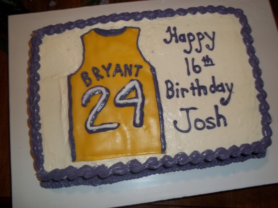 Kobe Bryant Birthday Cake - CakeCentral.com