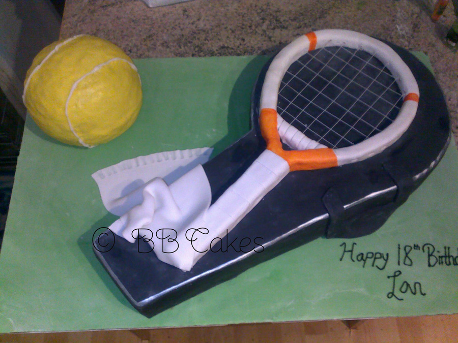 Tennis Bag, Racket And Ball - CakeCentral.com