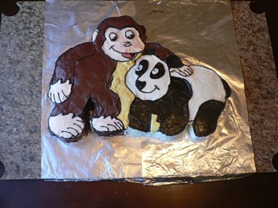 Curious George And The Panda - CakeCentral.com