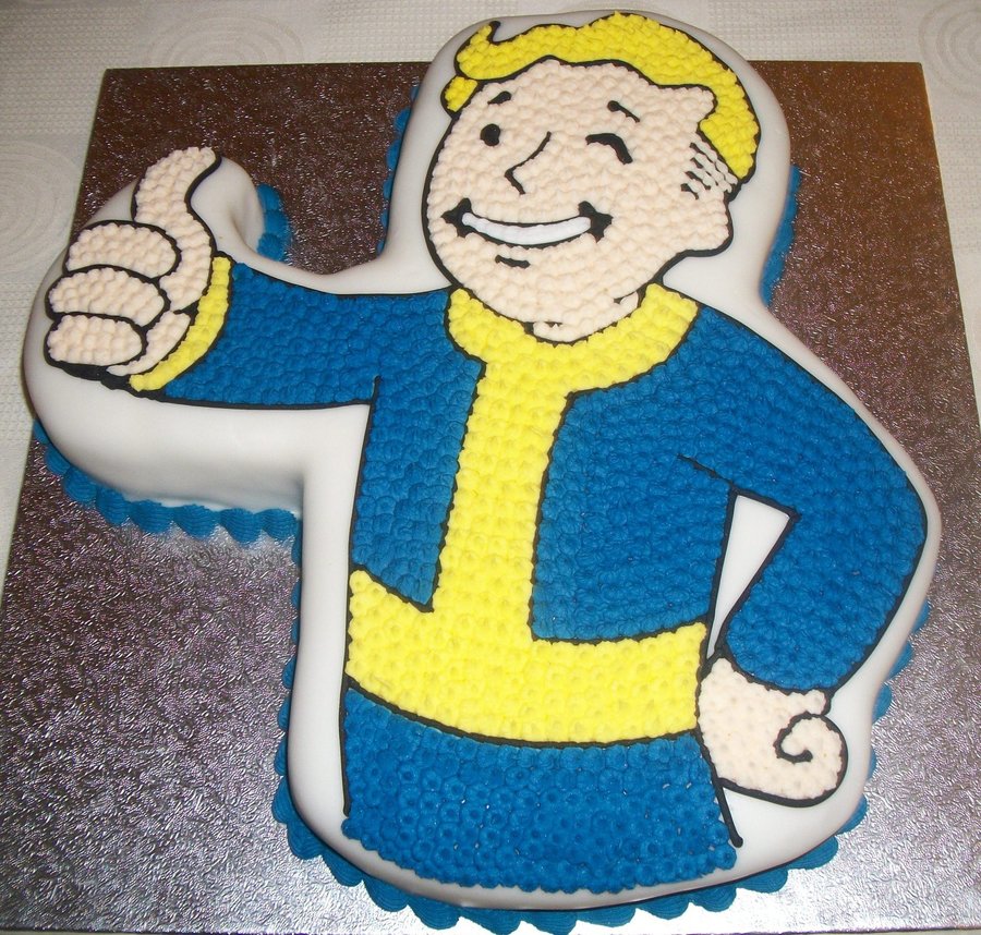 Fall Out (Vault Boy) Cake - CakeCentral.com