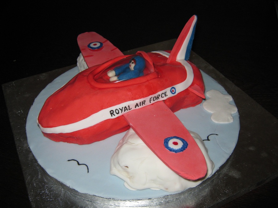 Red Arrow Airplane - CakeCentral.com
