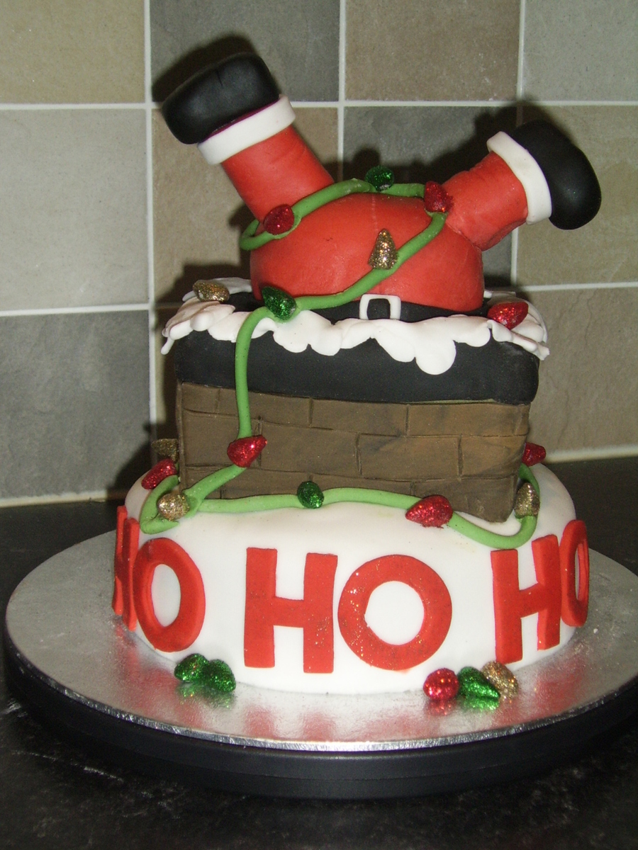 Santa's Stuck Christmas Cake - CakeCentral.com