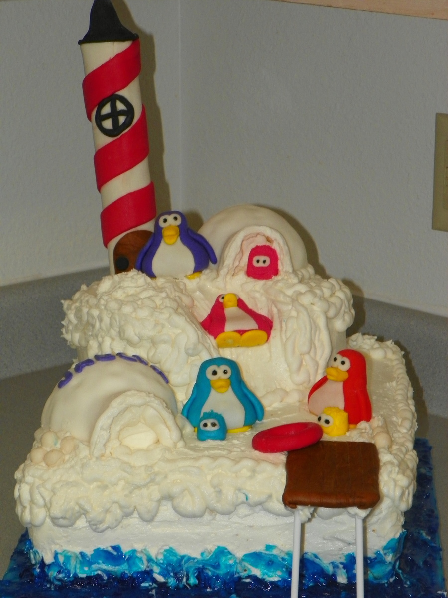 Club Penguin Birthday Cake - CakeCentral.com