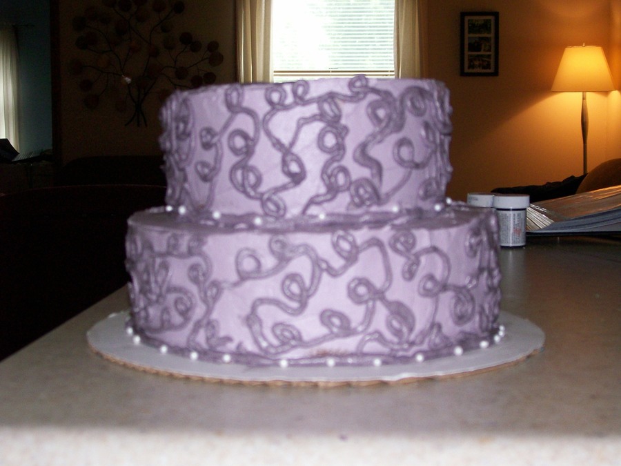 Purple Fancy Cake - CakeCentral.com